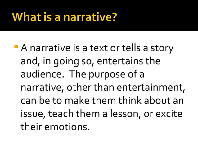 What Is A Narrative | PPT