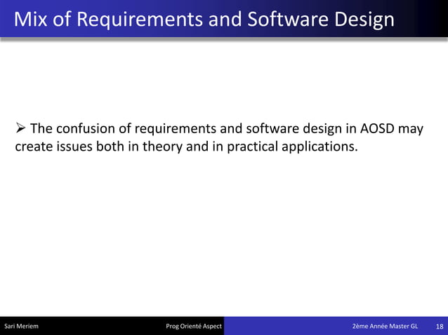 What Is An Aspect In Aspect Oriented Requirements Engineering Ppt