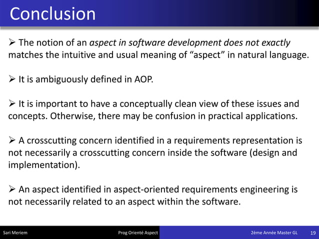 What Is An Aspect In Aspect Oriented Requirements Engineering Ppt