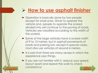 What is an asphalt finisher? | PDF