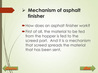 What is an asphalt finisher? | PDF