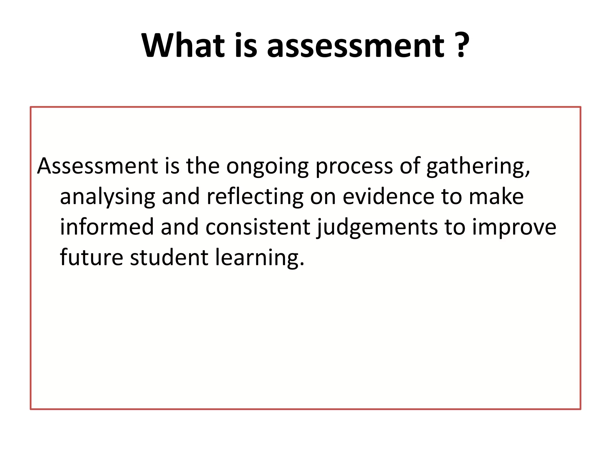 What is an assessment test | PPTX