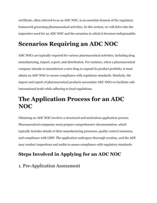 What Is An Assistant Drug Controller (Adc) Noc In India And Why Is It ...