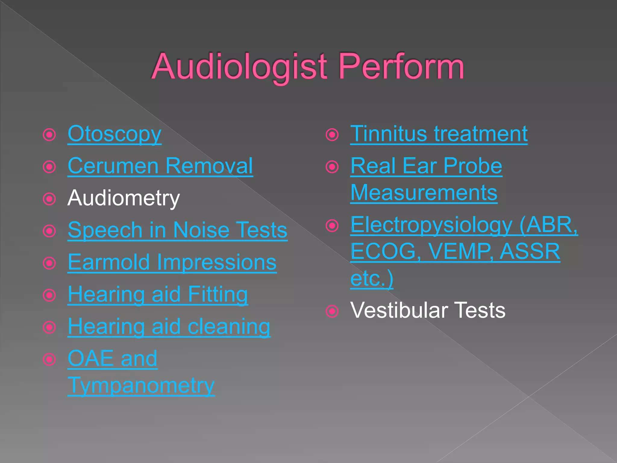 What is an Audiologist | PPTX