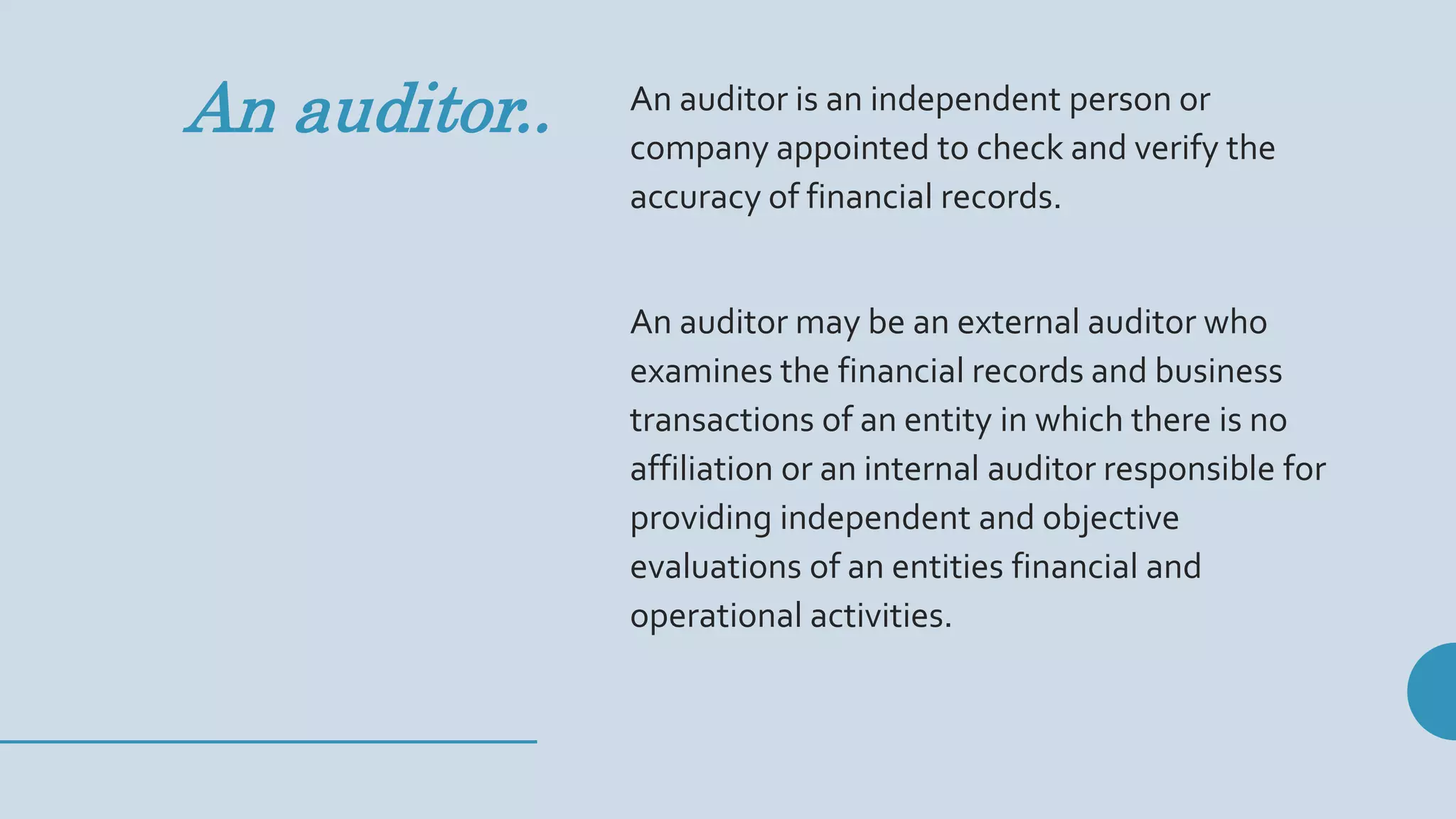 What Is An Auditor? | PPTX