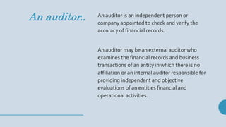 What Is An Auditor? | PPTX