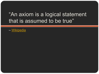 What is an axiom? | PPTX