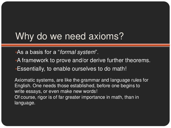 What is an axiom?