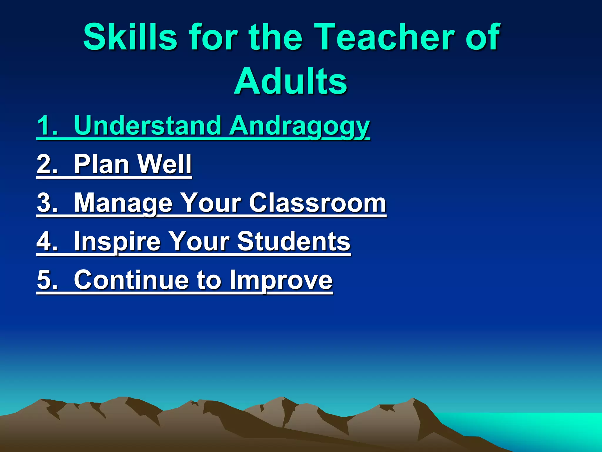 What is andragogy | PPTX