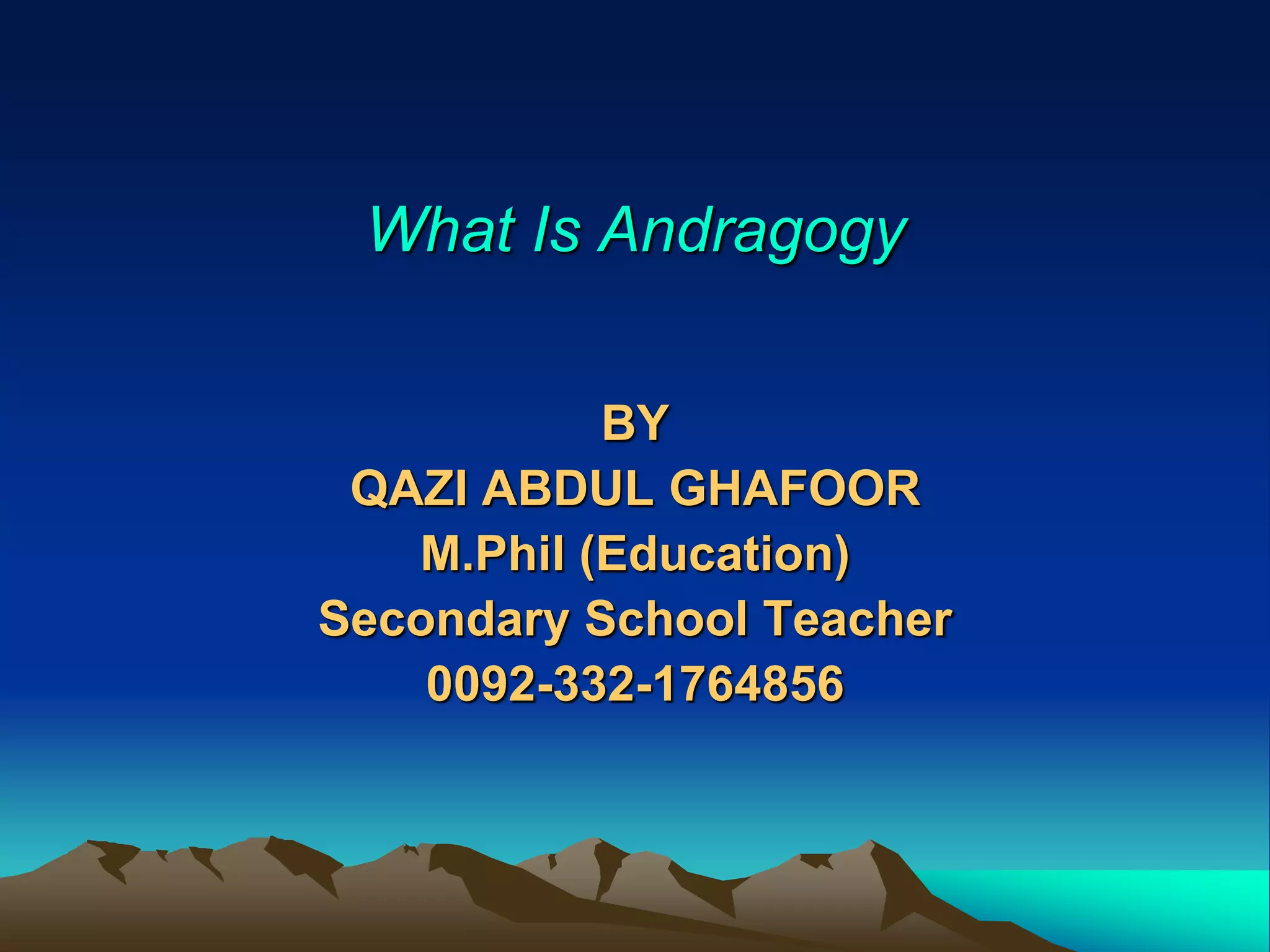 What is andragogy | PPTX