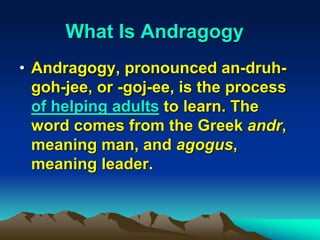 What is andragogy | PPT