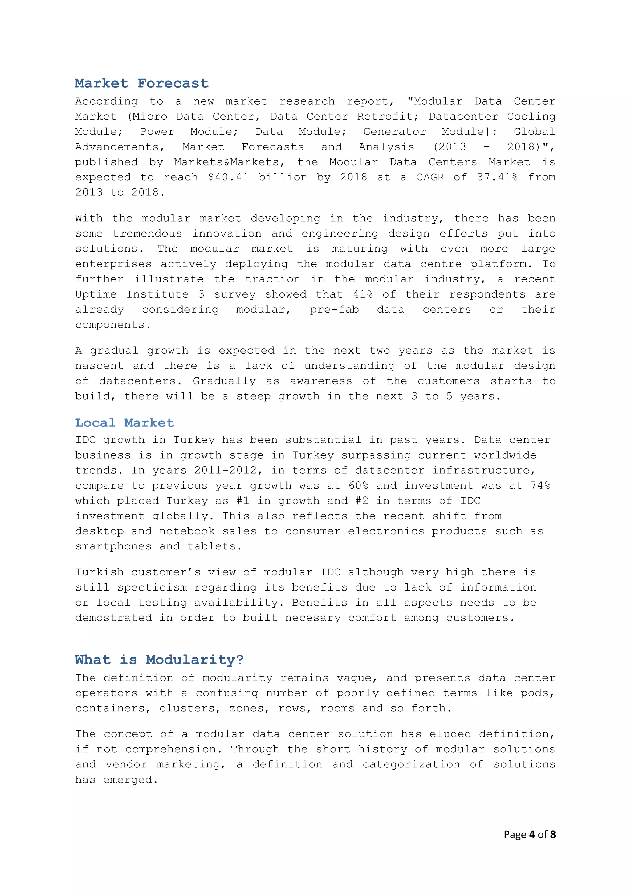 Primer for what is and why modularity in Internet Data Center | PDF
