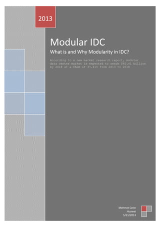 Primer for what is and why modularity in Internet Data Center | PDF