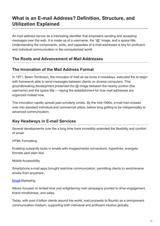 What is an E-mail Address Definition Structure and Utilization ...