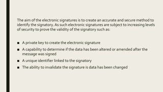 What is an Electronic Signature - Leigh Barker Tangible Assets | PPT
