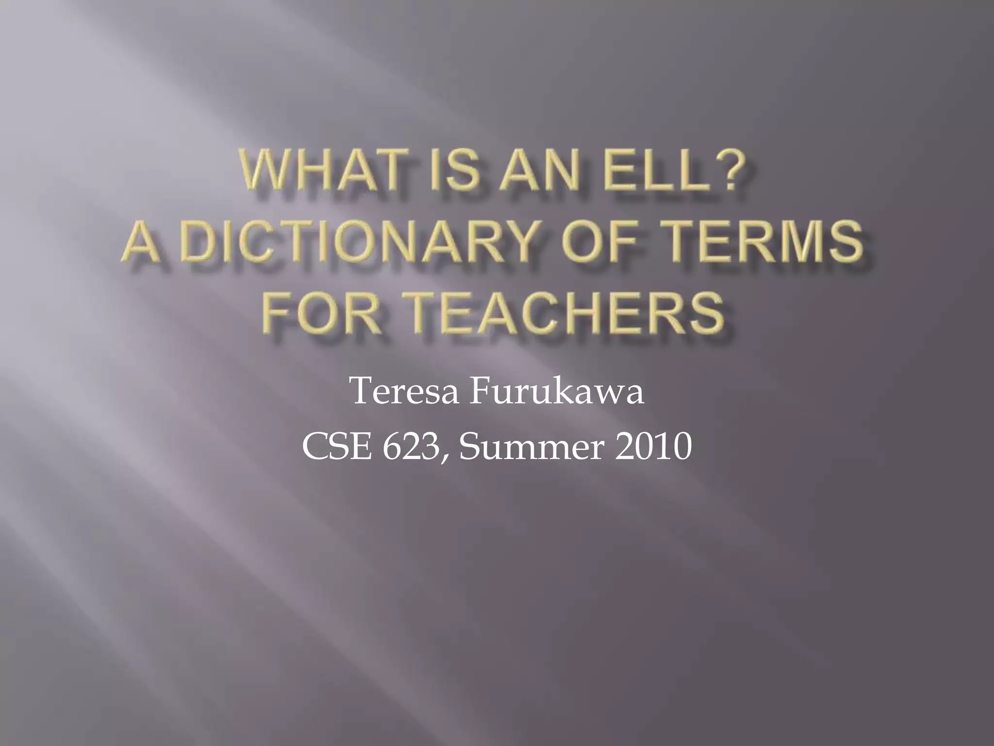 What is an ell | PPT