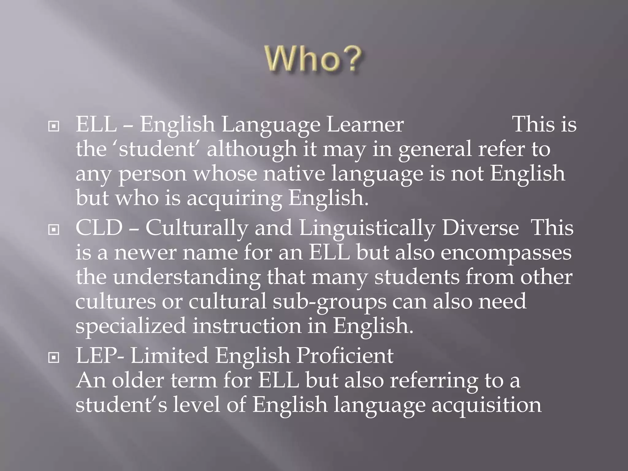 What is an ell | PPTX
