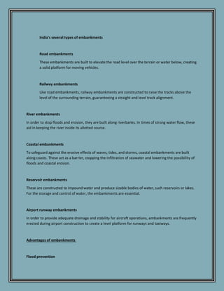 What is an embankment and why is it important in road.pdf