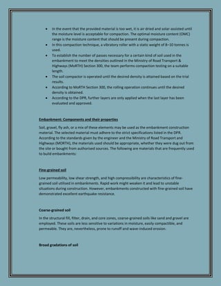 What is an embankment and why is it important in road.pdf