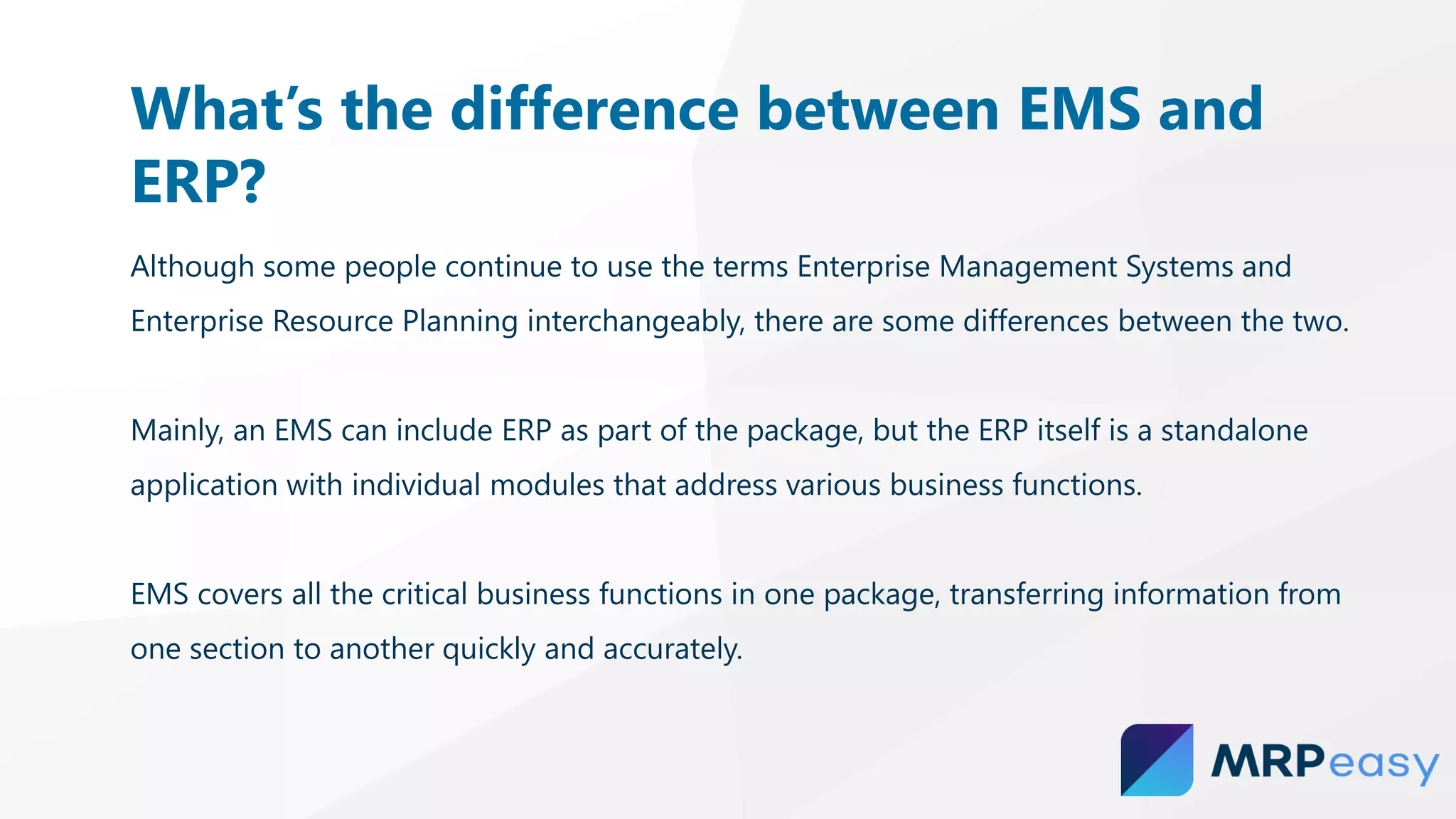 What is an enterprise management system? | PDF