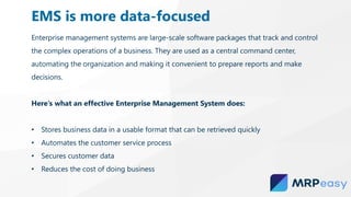 What is an enterprise management system? | PDF