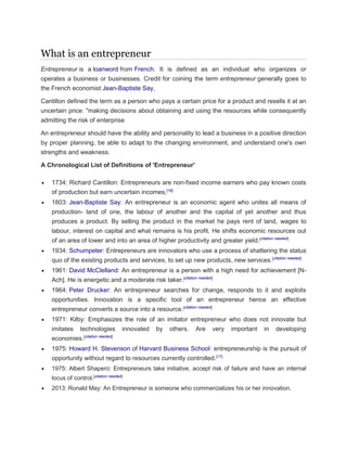 What is an entrepreneur.docx