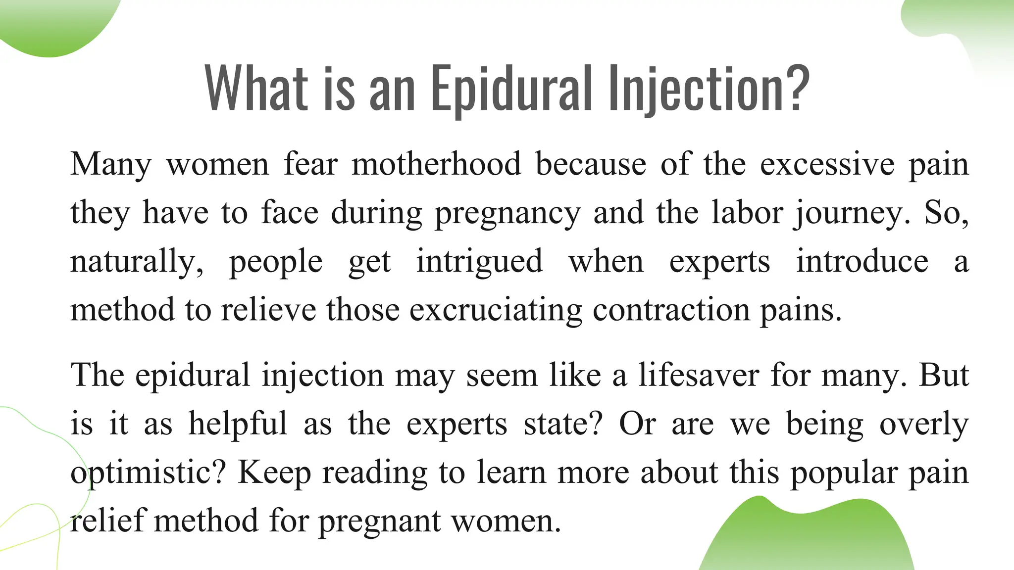 What is an Epidural Injection? | Everything You Need to Know | PPTX