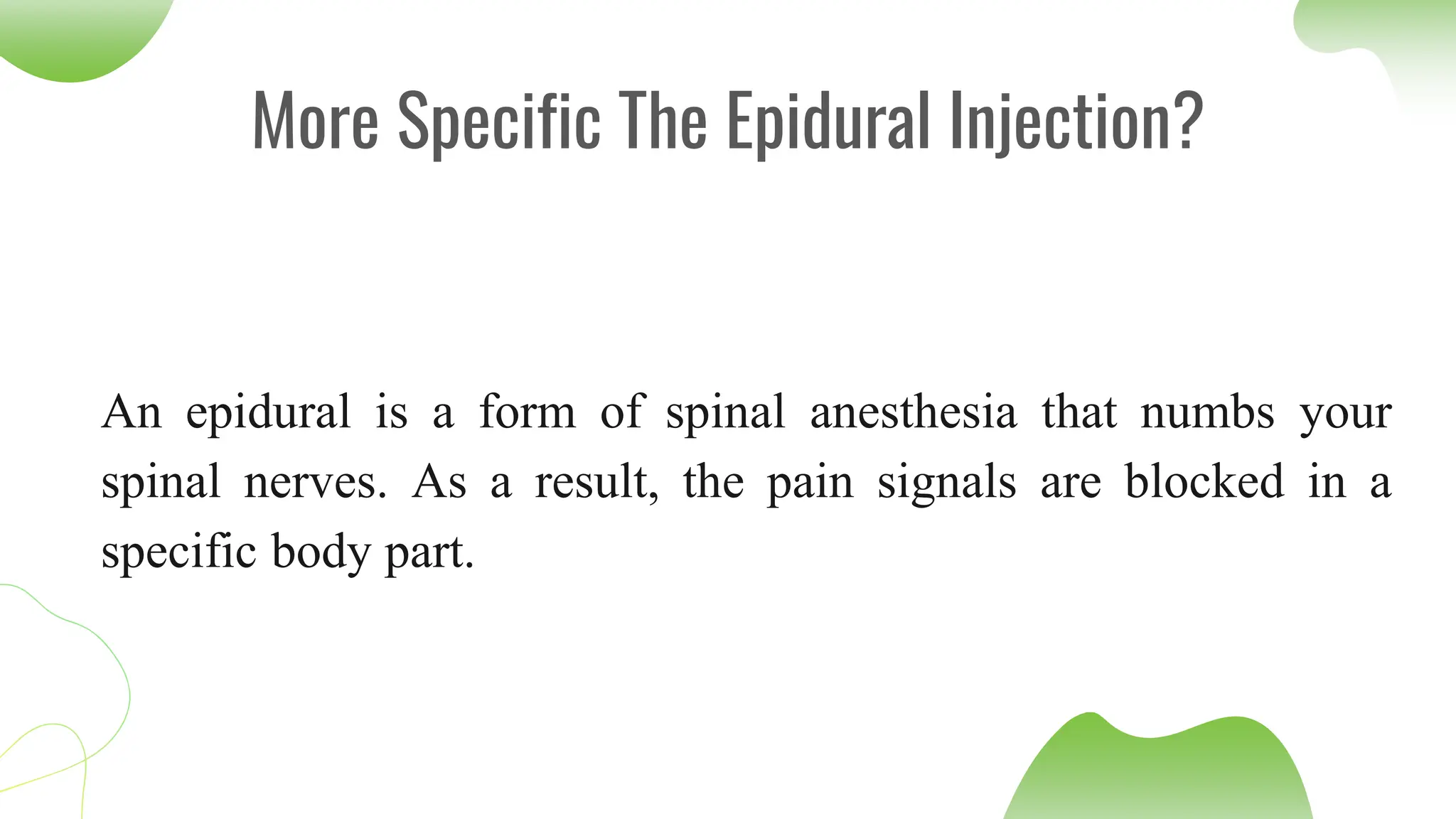 What is an Epidural Injection? | Everything You Need to Know | PPTX