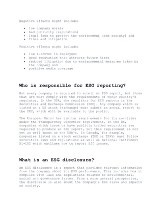 What is an esg audit? | DOCX