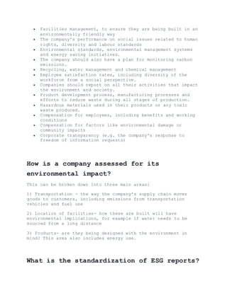 What is an esg audit? | DOCX