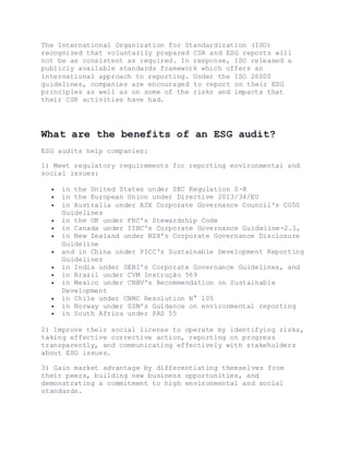What is an esg audit? | DOCX