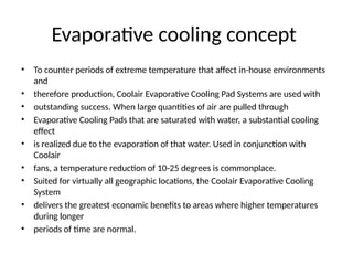 What is an Evaporative cooling & Evaporation Pads | PPTX