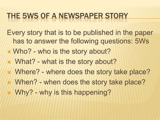 What is a newspaper | PPTX