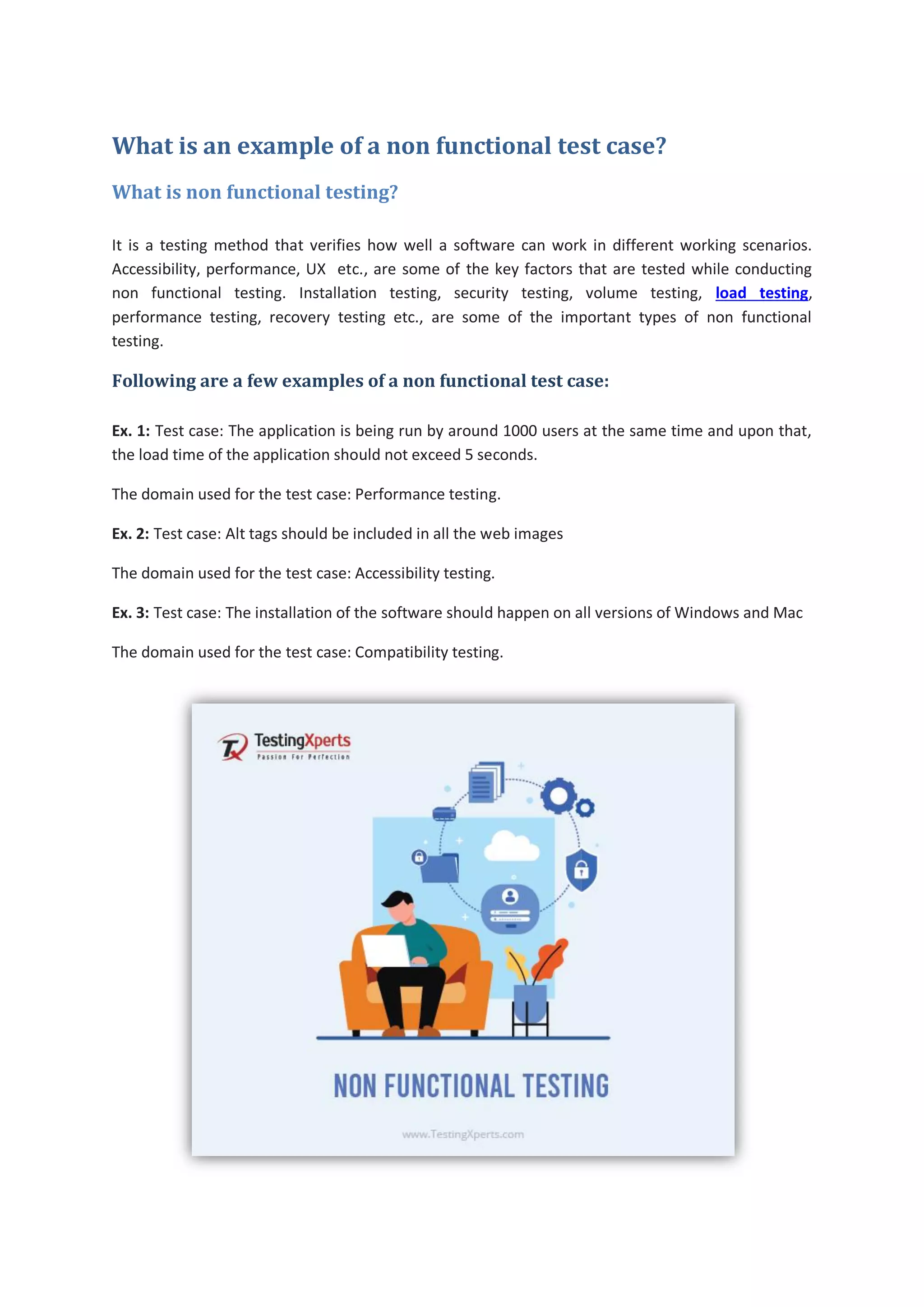 What is an example of a non functional test case.pdf