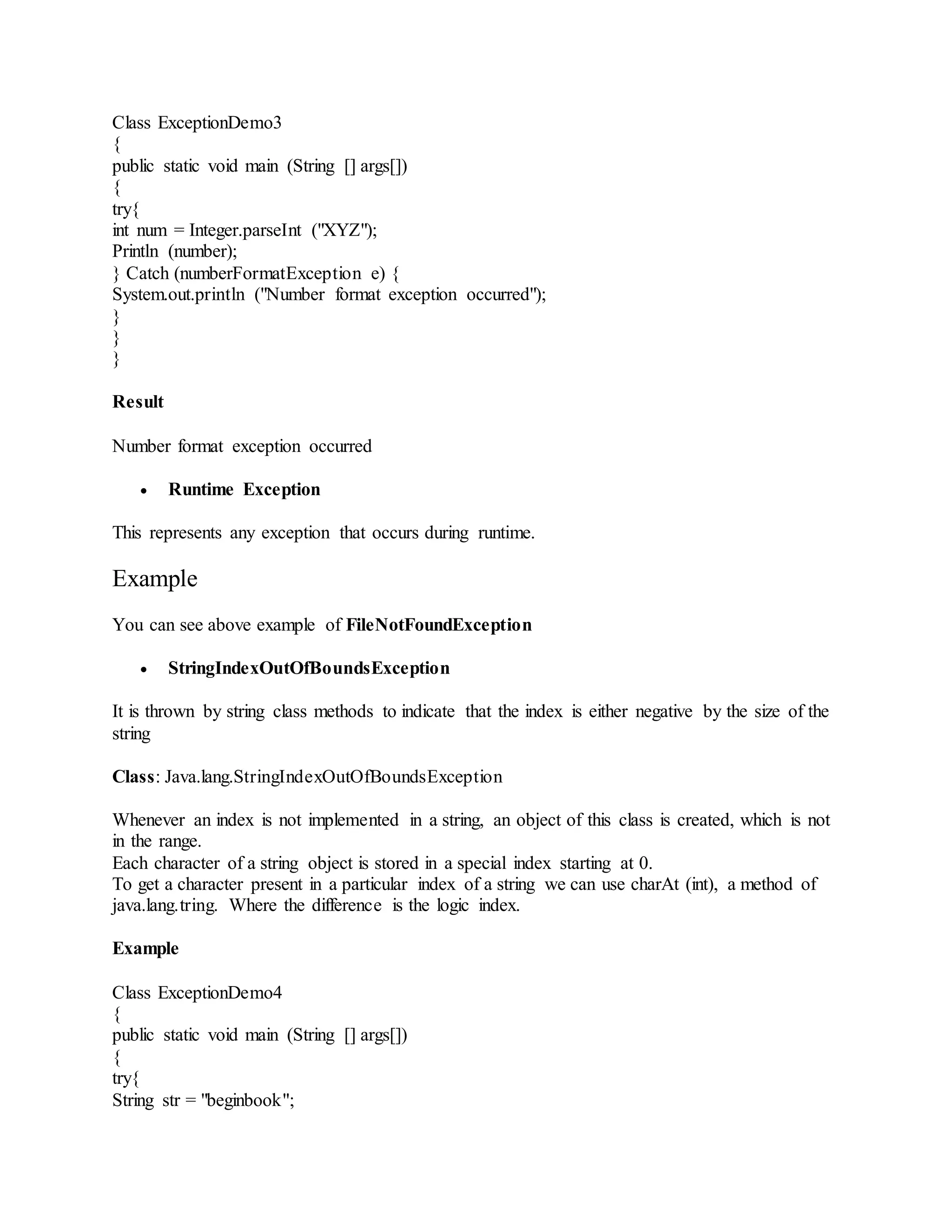 What Is An Exception In Java Pdf