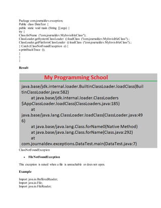 What is an exception in java? | PDF