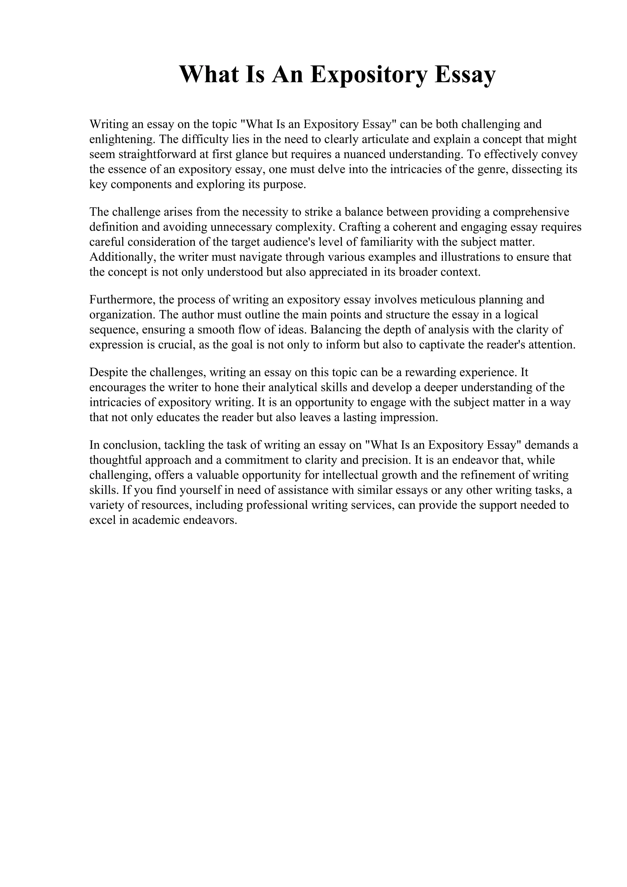 What Is An Expository Essay. Maryland University of Integrative Health ...