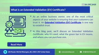 What is an Extended Validation (EV) Certificate | PPT