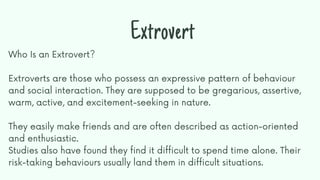Who is an Extrovert/Introvert? | Solh Wellness | PPT