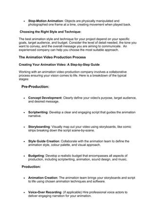 What is Animation Video Production: A Guide | PDF
