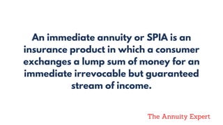 What is an immediate annuity? | PPT