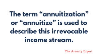 What is an immediate annuity? | PPT