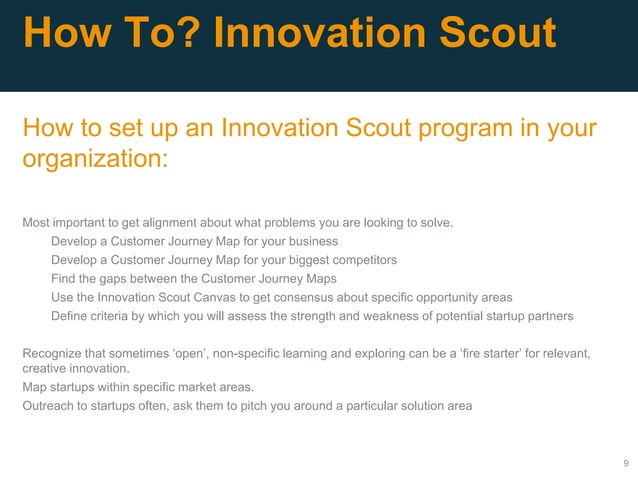 What is an innovation scout | PPT