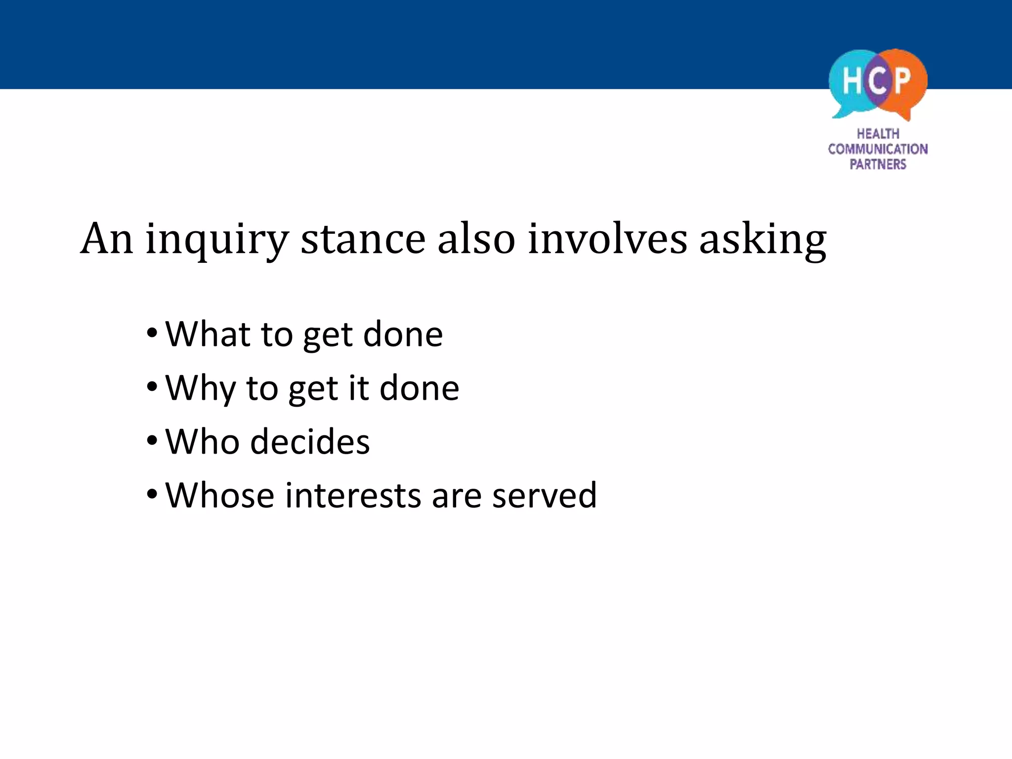 What is an Inquiry Stance? | PPT