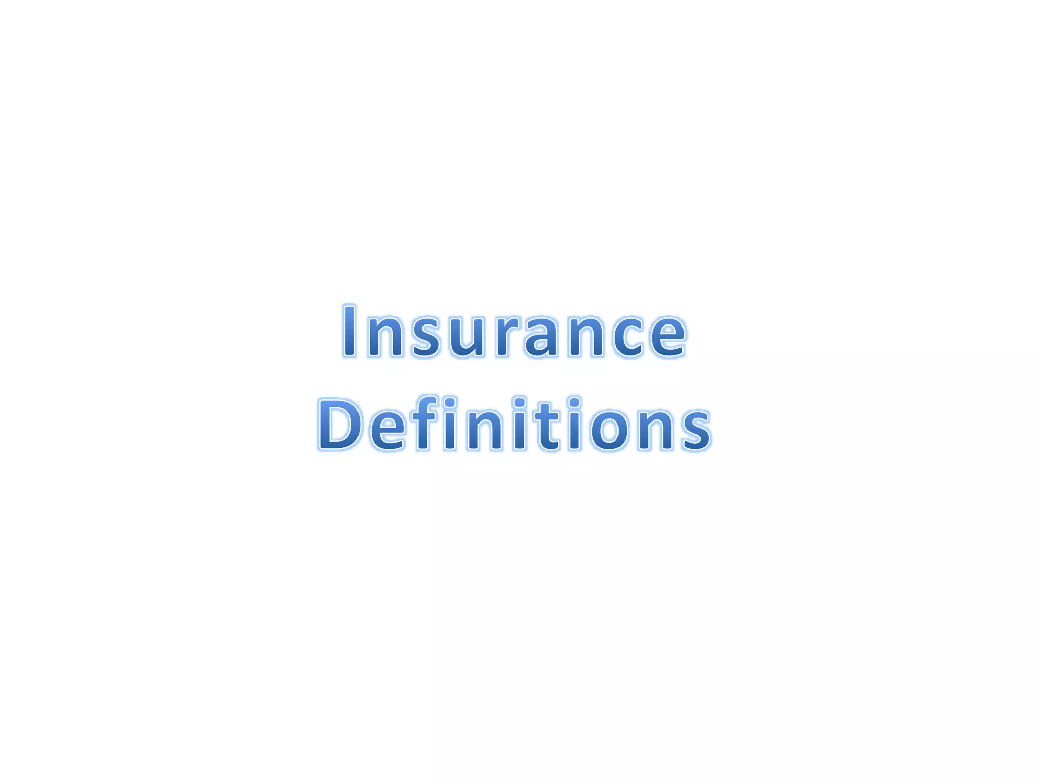 What is an insurance | PPT