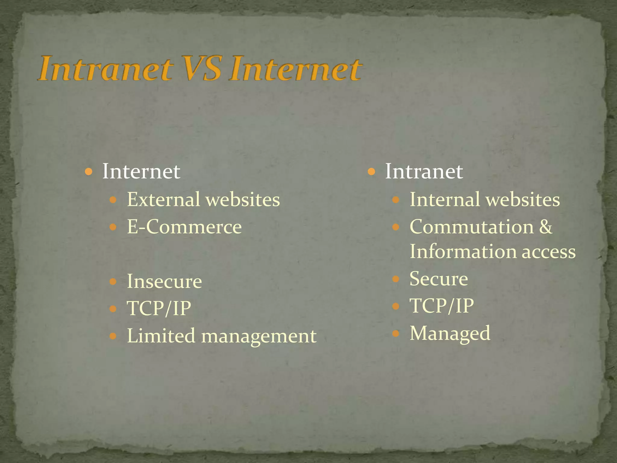 What is an intranet | PPTX