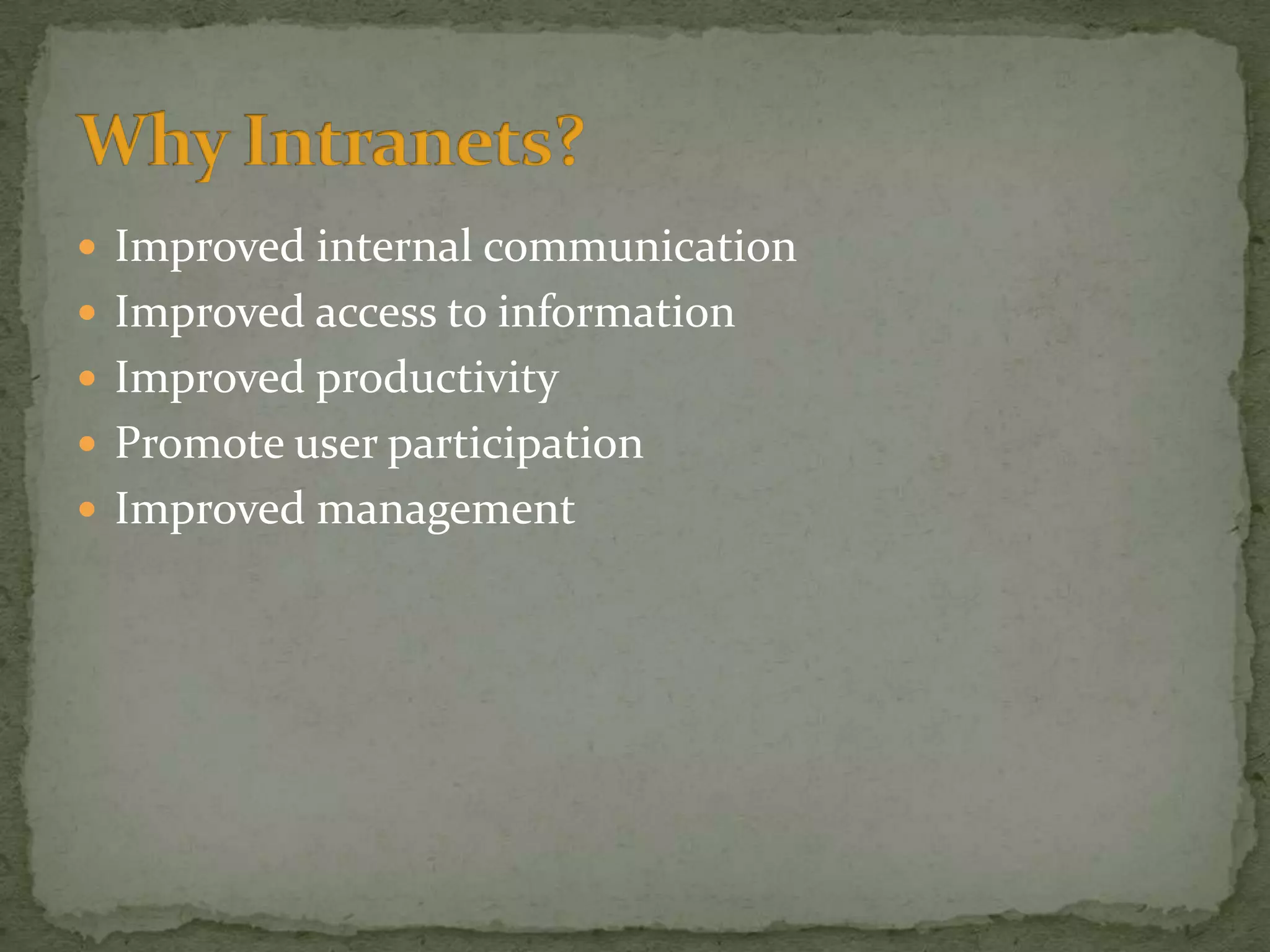 What is an intranet | PPTX