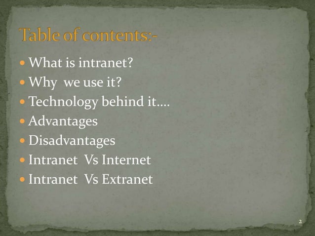 What is an intranet | PPTX | Technology & Computing