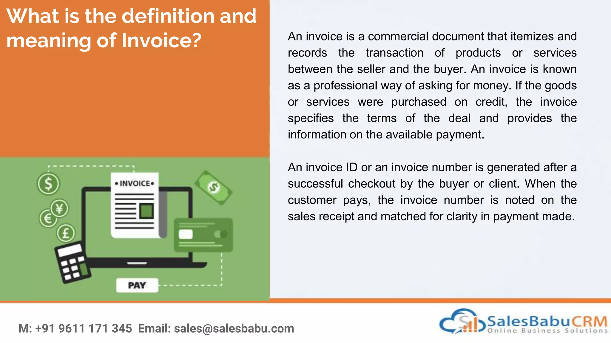 What is an invoice definition, meaning and more | PPTX