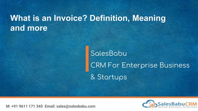 What is an invoice definition, meaning and more | PPTX